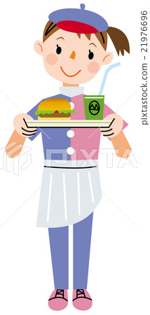 Working people Fast food clerks - Stock Illustration [21976696] - PIXTA