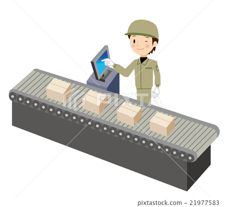 Worker working at the factory Male - Stock Illustration [21977583] - PIXTA