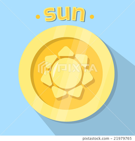 Sun Icon Nature Golden YEllow Logo - Stock Illustration [21979765] - PIXTA