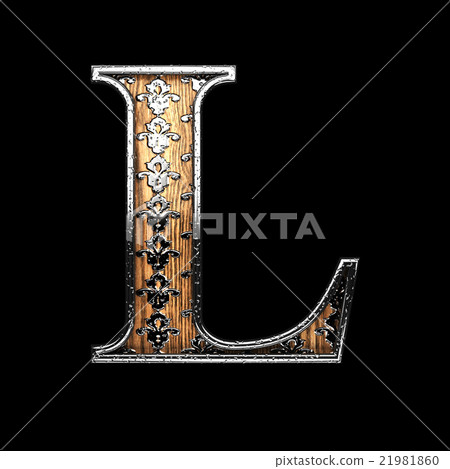 l silver letter. 3D illustration - Stock Illustration [21981860] - PIXTA