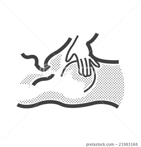 icon breast cancer check, lie supine - Stock Illustration [21983168 ...
