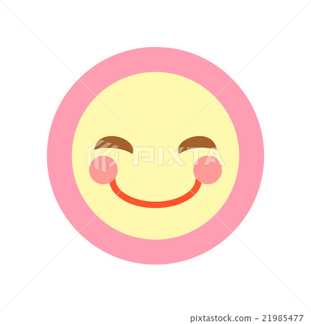 Cute simple expression face smile - Stock Illustration [21985477] - PIXTA