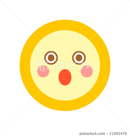 Cute Simple Facial Icon Surprise - Stock Illustration [21985478] - PIXTA