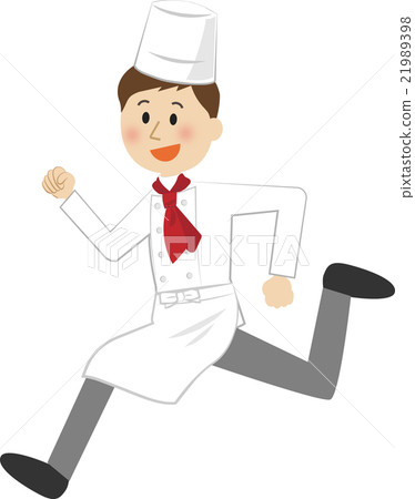 Running chef - Stock Illustration [21989398] - PIXTA