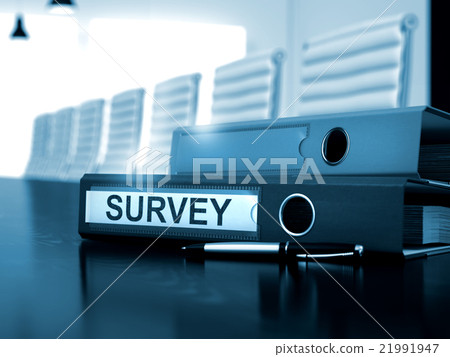 Survey on Office Binder. Blurred Image. - Stock Illustration [21991947 ...