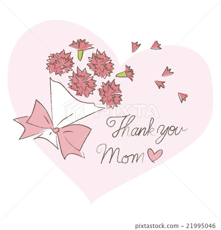 母親節花束和康乃馨的消息-插圖素材 [21995046] - PIXTA圖庫