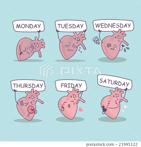 cartoon heart with week, great for health care - Stock Illustration ...