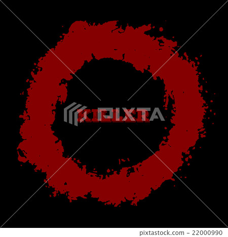 Shotgun hole, bullet red hole, blood splatters - Stock Illustration ...