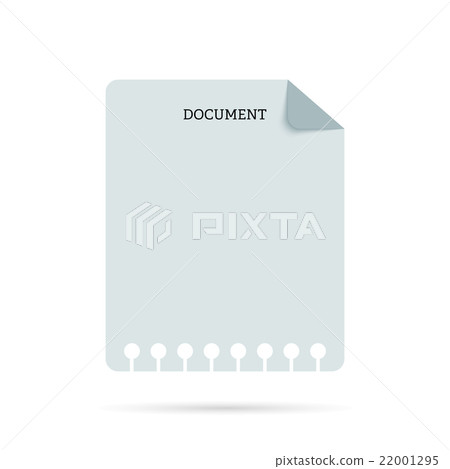 White sheet of paper. Material design - Stock Illustration [22001295 ...