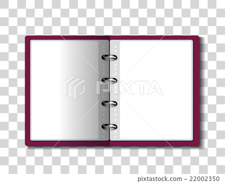Red ring binder folder on checkered background - Stock Illustration ...