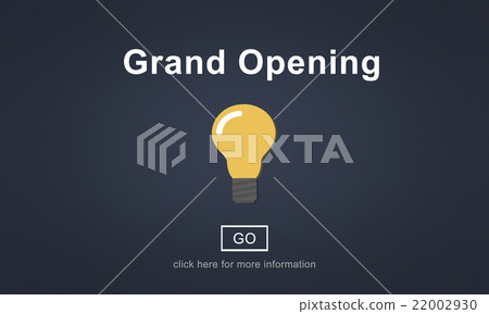 Grand Opening Light Bulb Icon Concept - Stock Illustration [22002930 ...
