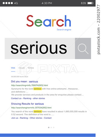 Serious Earnest Genuine Sincere Consideration... - Stock Illustration ...