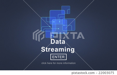 Data Streaming Online Web Media Concept - Stock Illustration [22003075 ...
