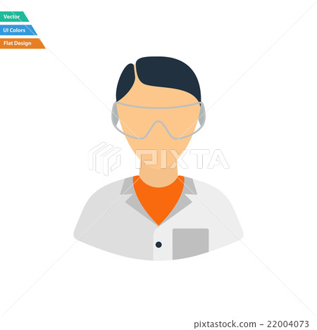 Flat design icon of chemist in eyewear - Stock Illustration [22004073 ...