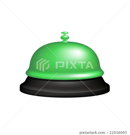 Service bell in black and green design - Stock Illustration [22016003 ...