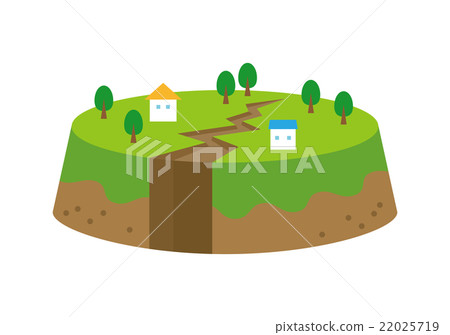 Broken active fault [Disaster · Series] - Stock Illustration [22025719 ...