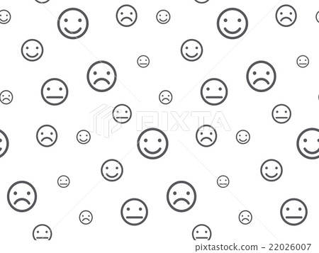 Smiley faces seamless pattern - Stock Illustration [22026007] - PIXTA