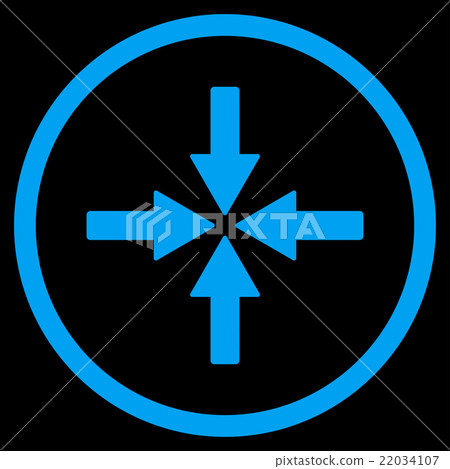 Collide Arrows Icon - Stock Illustration [22034107] - PIXTA