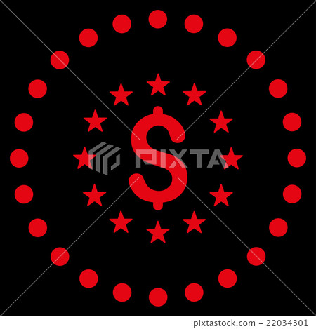 Dollar Stars Icon - Stock Illustration [22034301] - PIXTA