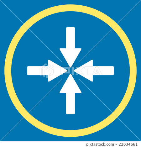 Collide Arrows Icon - Stock Illustration [22034661] - PIXTA