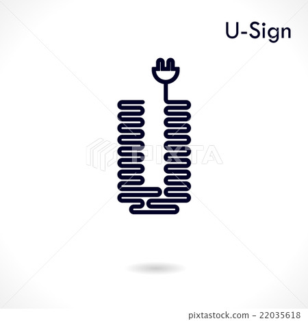 Creative U- letter icon abstract logo design - Stock Illustration ...