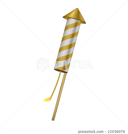Firework rocket with burning wick - Stock Illustration [22036078] - PIXTA
