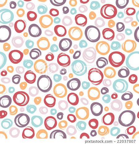 Vector seamless colorful pattern with circles. - Stock Illustration ...