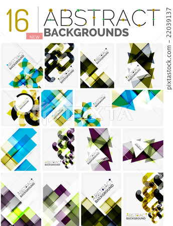 Collection of abstract backgrounds - Stock Illustration [22039137] - PIXTA