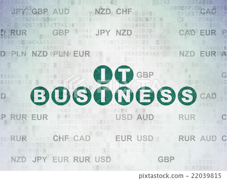Business concept: IT Business on Digital Data - Stock Illustration ...