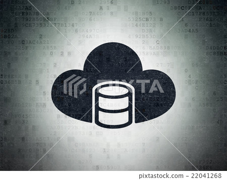 Database concept: Database With Cloud on Digital - Stock Illustration ...