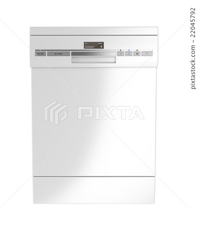 Front view of white dishwasher - Stock Illustration [22045792] - PIXTA