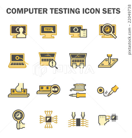 Computer test icon - Stock Illustration [22049738] - PIXTA