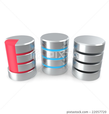 Set Database isolated on white background. - Stock Illustration ...