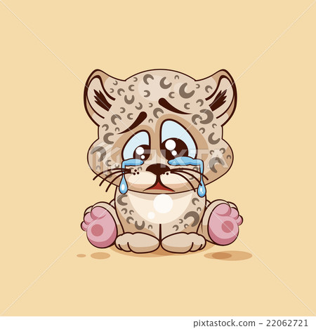 Sad Leopard cub crying - Stock Illustration [22062721] - PIXTA