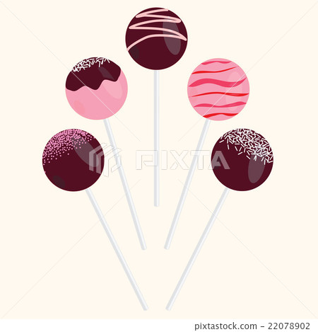 Cake Pops Vector Illustrations Set - Stock Illustration [22078902] - PIXTA