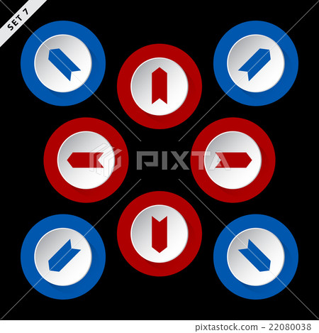 red and blue arrows in eight directions - Stock Illustration [22080038 ...