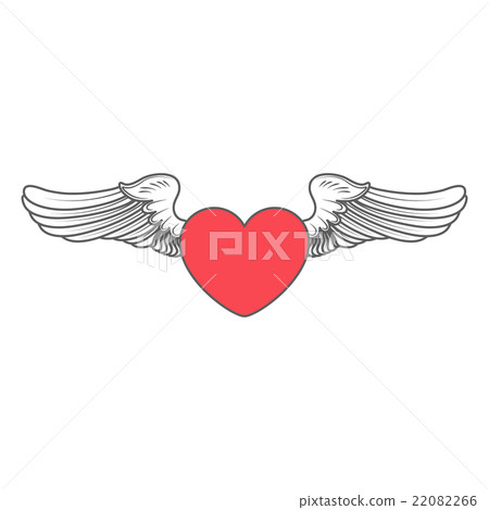 heart angel design elements-插圖素材 [22082266] - PIXTA圖庫