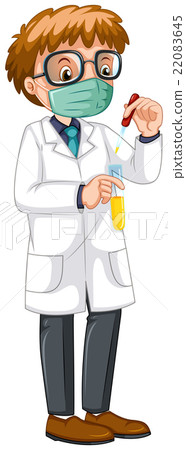 Male scientist doing experiment - Stock Illustration [22083645] - PIXTA