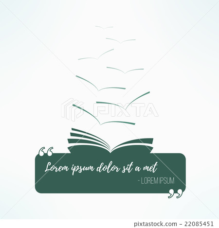 Quote box with a book. Quoting artistic design - Stock Illustration ...