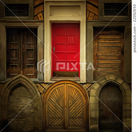 Abstract image of the old doors - Stock Illustration [22092650] - PIXTA