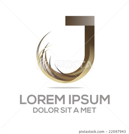 Abstract Logo Icon J Initial Font Emblem Design - Stock Illustration ...