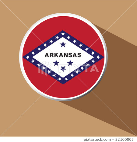 Vector - Arkansas State flag Button Icon - Stock Illustration [22100005 ...