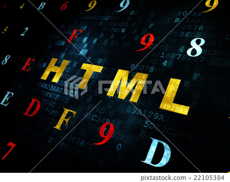 Software concept: Html on Digital background - Stock Illustration ...