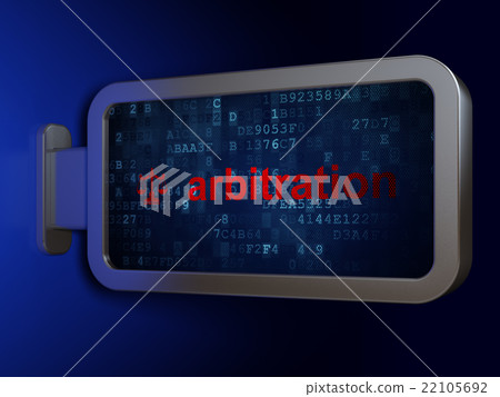 Law concept: Arbitration and Scales on billboard - Stock Illustration ...