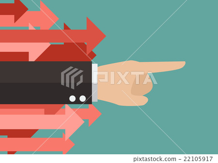 pointed the finger with group of arrows - Stock Illustration [22105917 ...