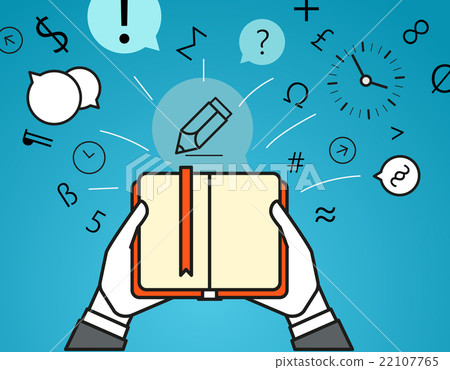 Getting information via book. Simple line design - Stock Illustration ...