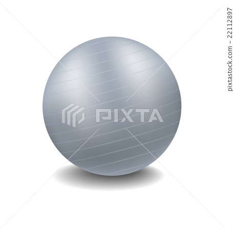 Gym ball in grey design with shadow - Stock Illustration [22112897] - PIXTA
