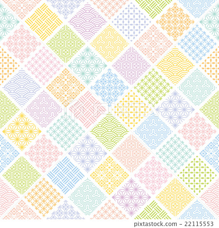 Colorful background with Japanese style... - Stock Illustration ...