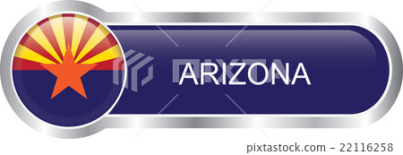 Arizona State flag glossy banner - Stock Illustration [22116258] - PIXTA