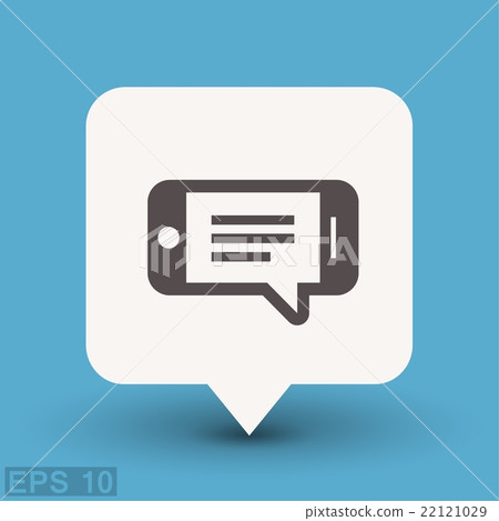 Pictograph of message or chat on smartphone-插圖素材 [22121029] - PIXTA圖庫